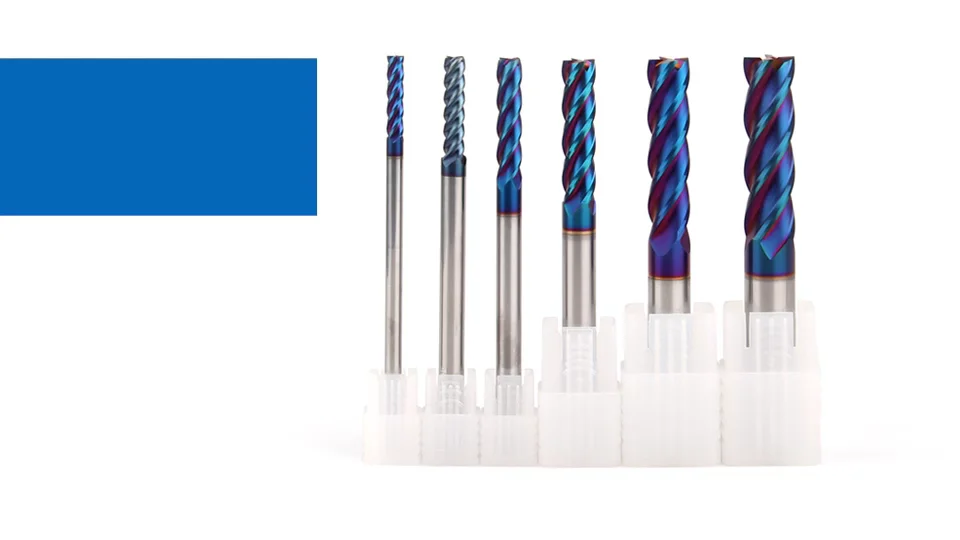 20mm Fresa Cnc Blue Naco Coating Freza Freze Solid Carbide End Mills ...
