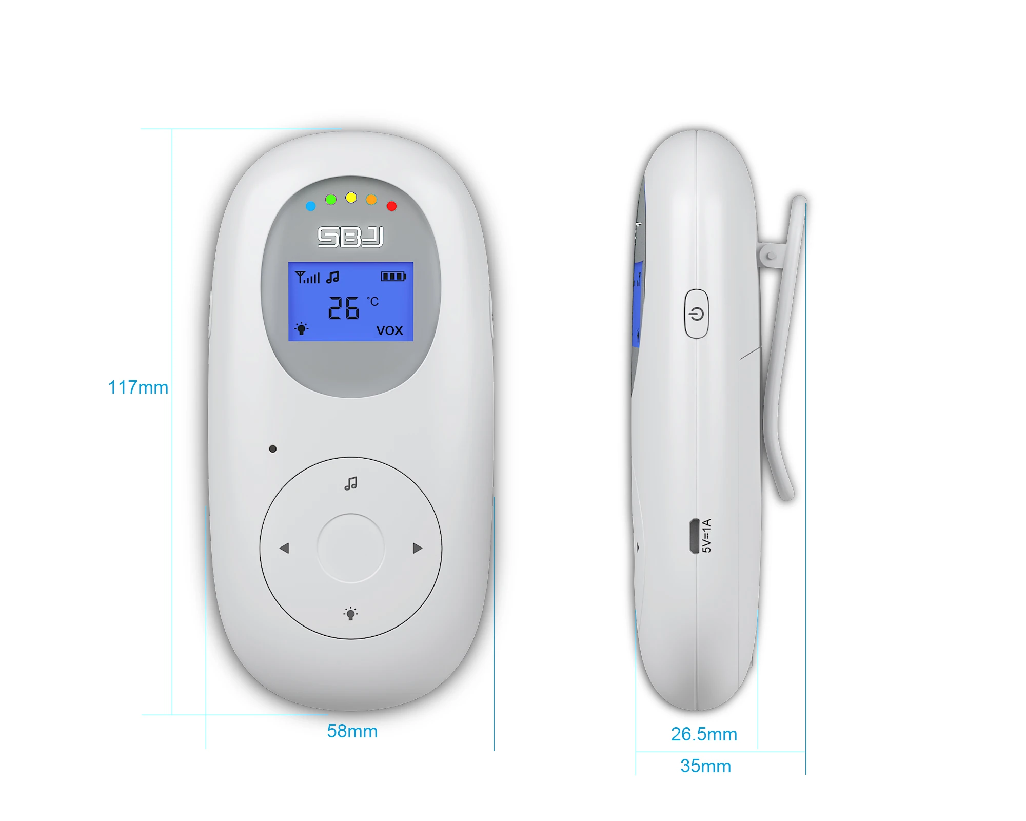 Music Temperature Display Wireless Radio Baby Phone Baby Monitor With ...