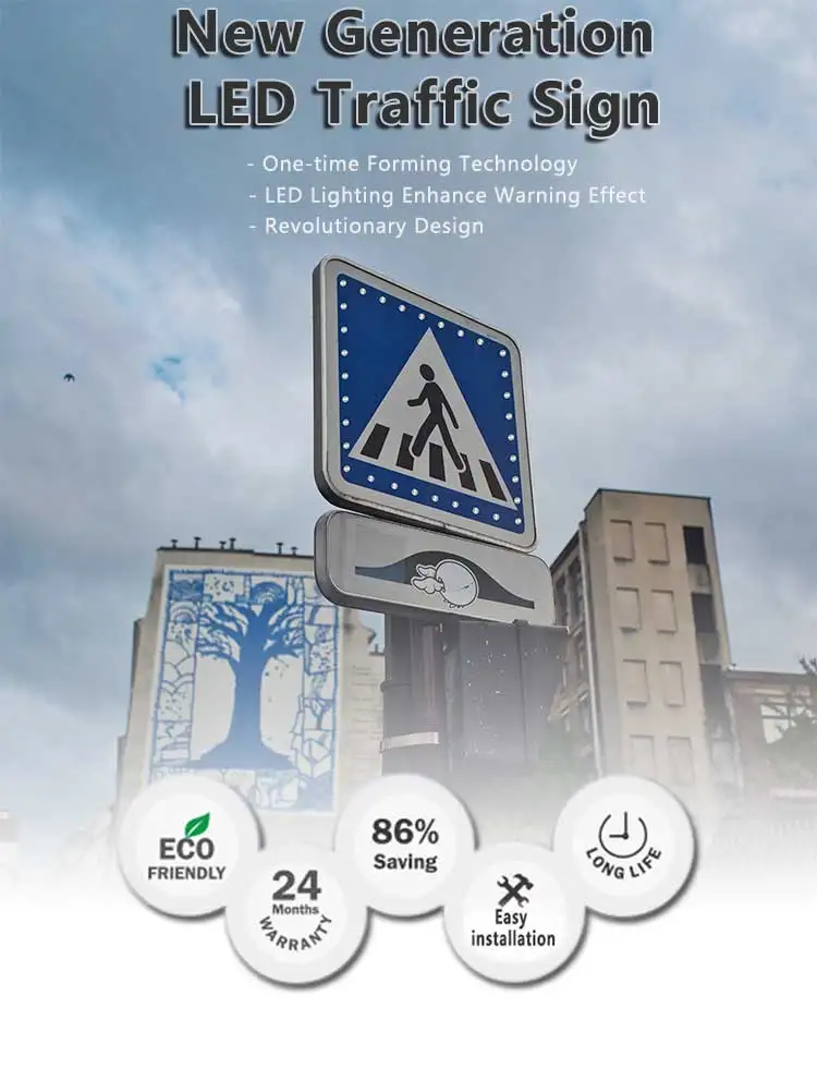 Pedestrian Crossing LED Strobe Lighting - Solar Safety Signs