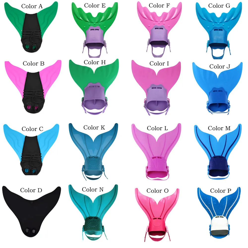New Little Mermaid Tails And Swimming Fins For Kids,Improved Strap ...