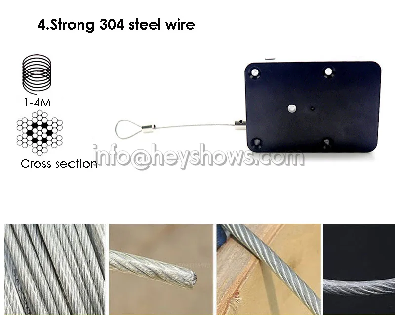 Strong Anti-theft Pull Box Retractable Security Recoiler Accessory ...