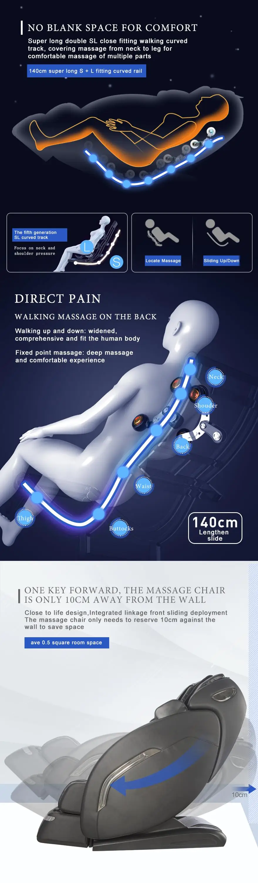 SL Track 4D Full Body Massage Chair - Zero Gravity Experience