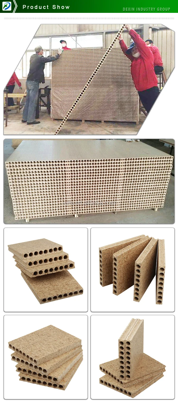 28mm 33mm 34mm Hollow Core Tubular Chipboard for Doors
