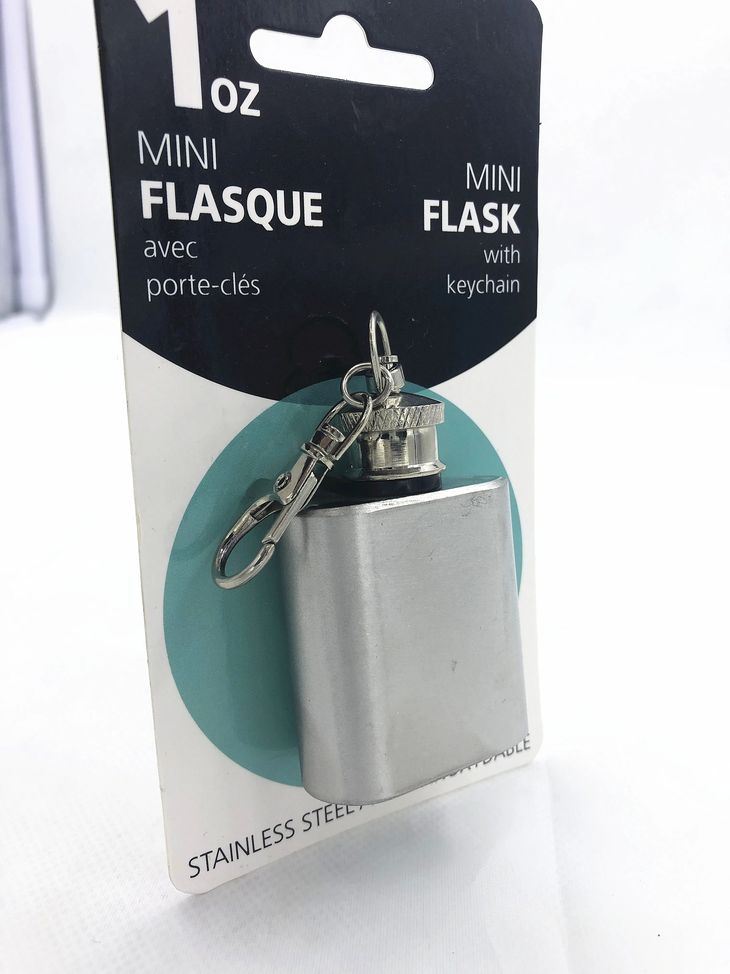Stainless Steel 1oz Mini Hip Flask Alcohol Flagon With Keychain - Buy ...
