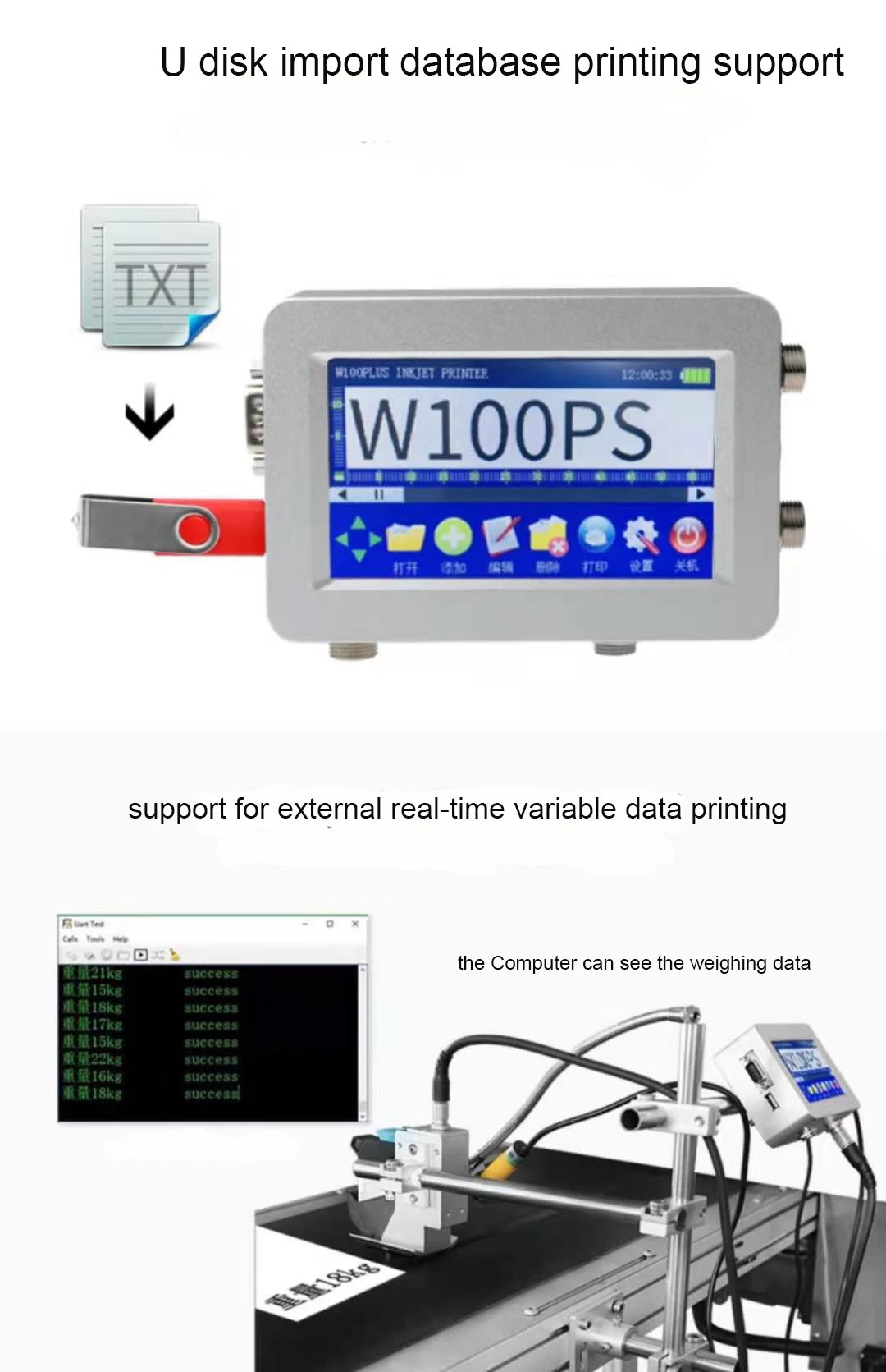 Inkjet Coder Code Inkjet Date Coder Low Cost High Resolution Industrial ...