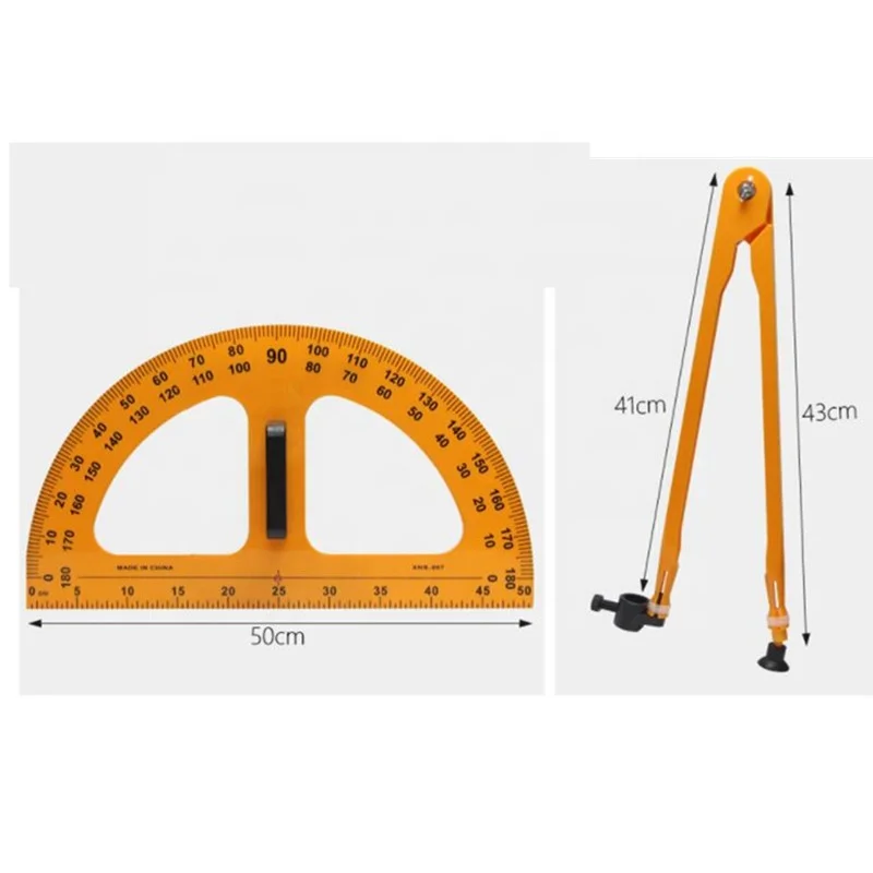 Math Measurement Big Compasses Protractor Triangle Ruler