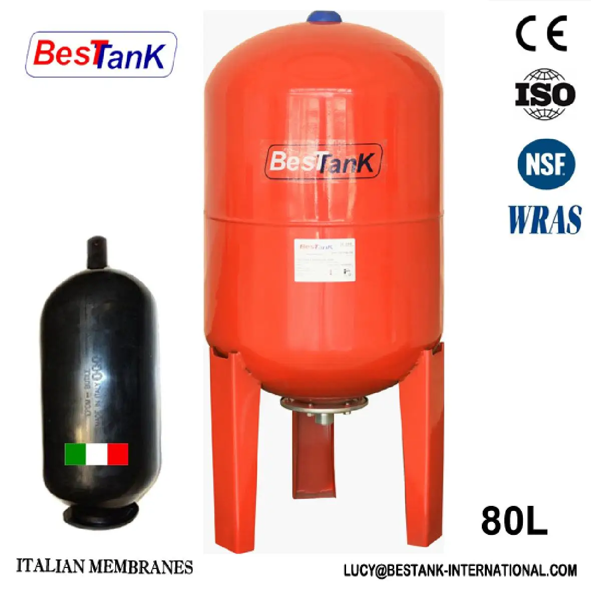 Red Vertical Pressure Tank - Durable & Efficient Solutions