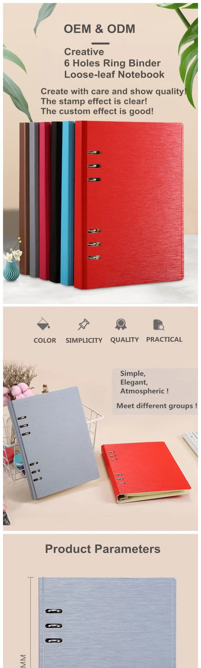 A4 A5 Custom Logo Bound Business Diary Spiral 200 Page Binder Notebook ...