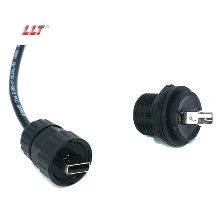 Circular Waterproof Usb Connector Ip68 Usb Connector Panel Mount - Buy ...