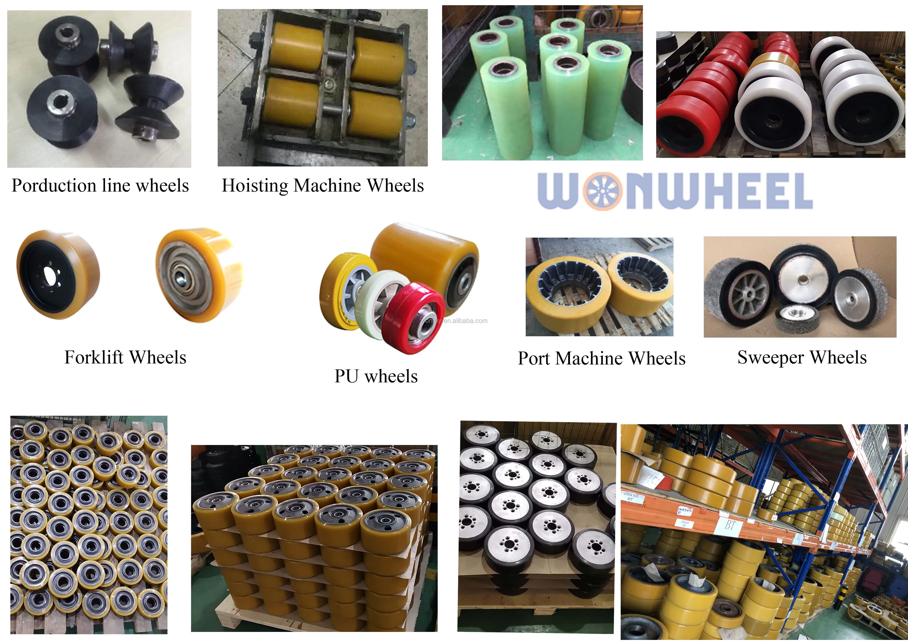 Plain Wheels, Grooved Wheels, and Chamfered Wheels for Diverse Uses