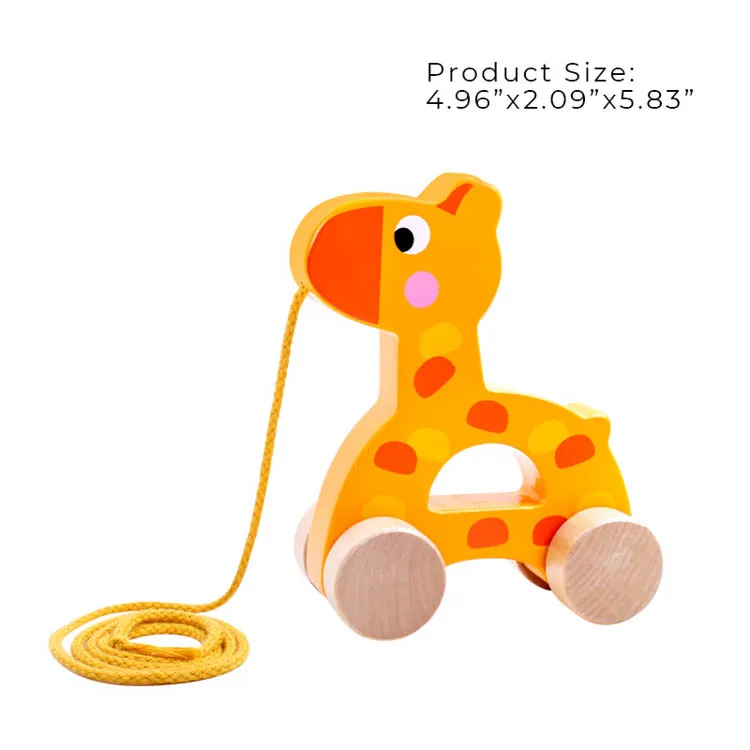 Zoo Animals Pull String Wooden Toy Pull Along Giraffe - Buy Wooden Toys ...