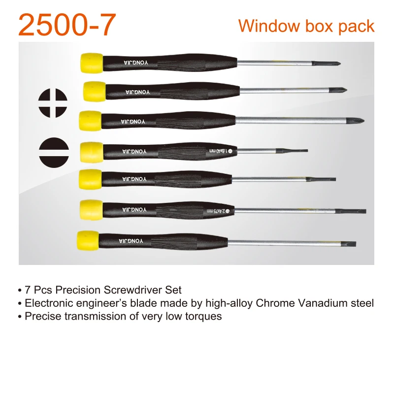 Professional Custom Precision 7pcs Screwdriver Set #2500-7 - Buy ...