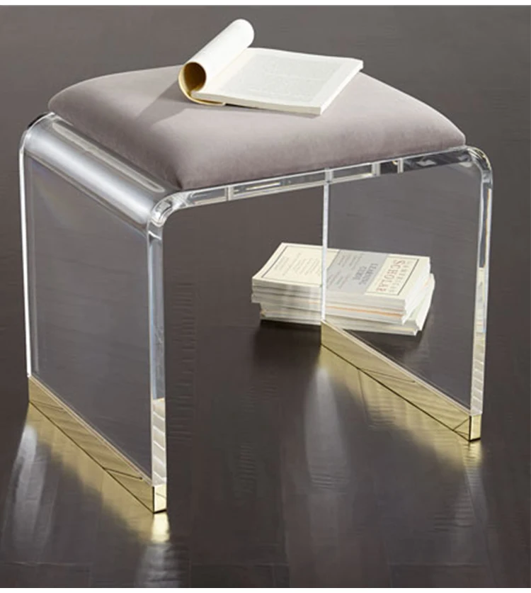 Docarelife Transparent Acrylic Step Stool Sturdy Vanity Salon Makeup ...