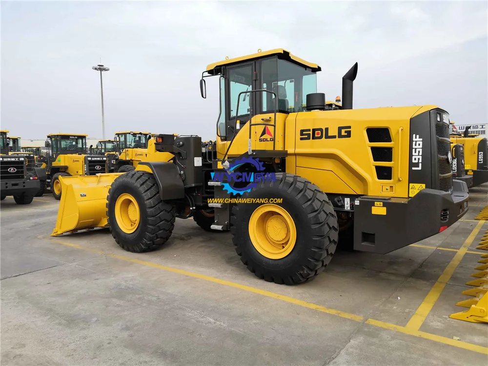 SDLG L956F Wheel Loader with Rock Bucket - High Load Moment