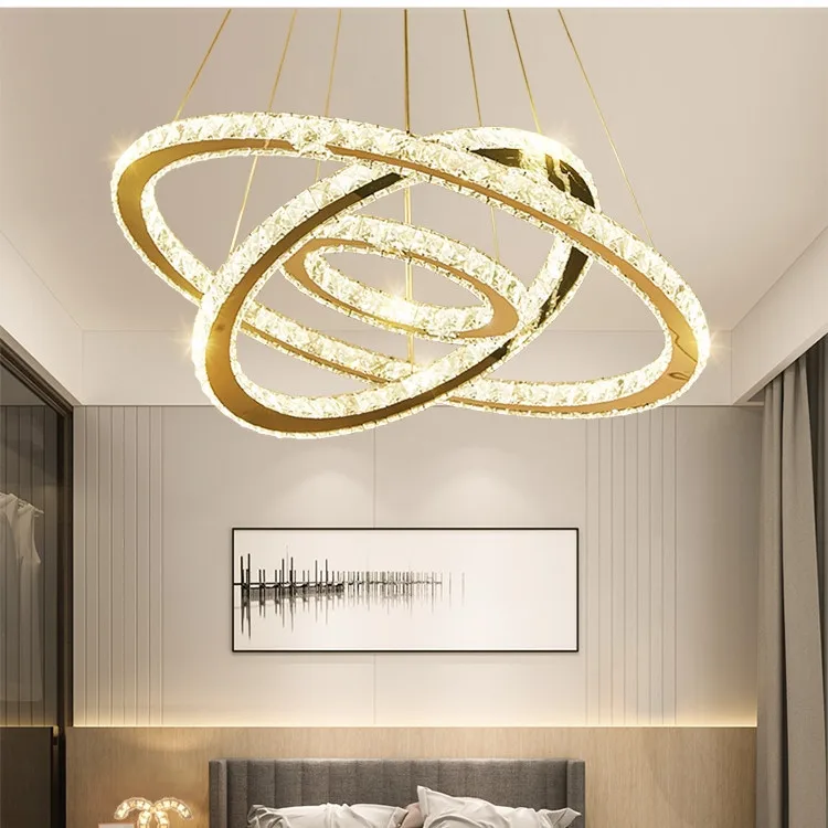 Wholesale Crystal Hanging Decorative Circle Ring Light Crystal Round ...