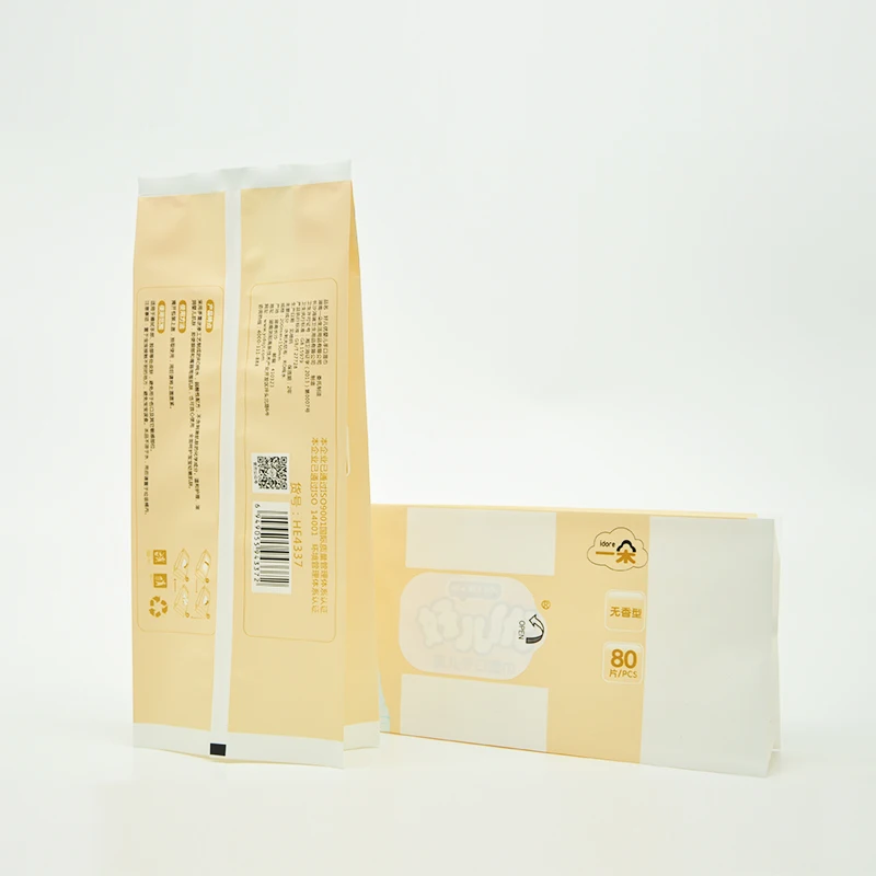 Customized logo Laminated Wet Wipe Pouch Bag with Self-adhesive ...