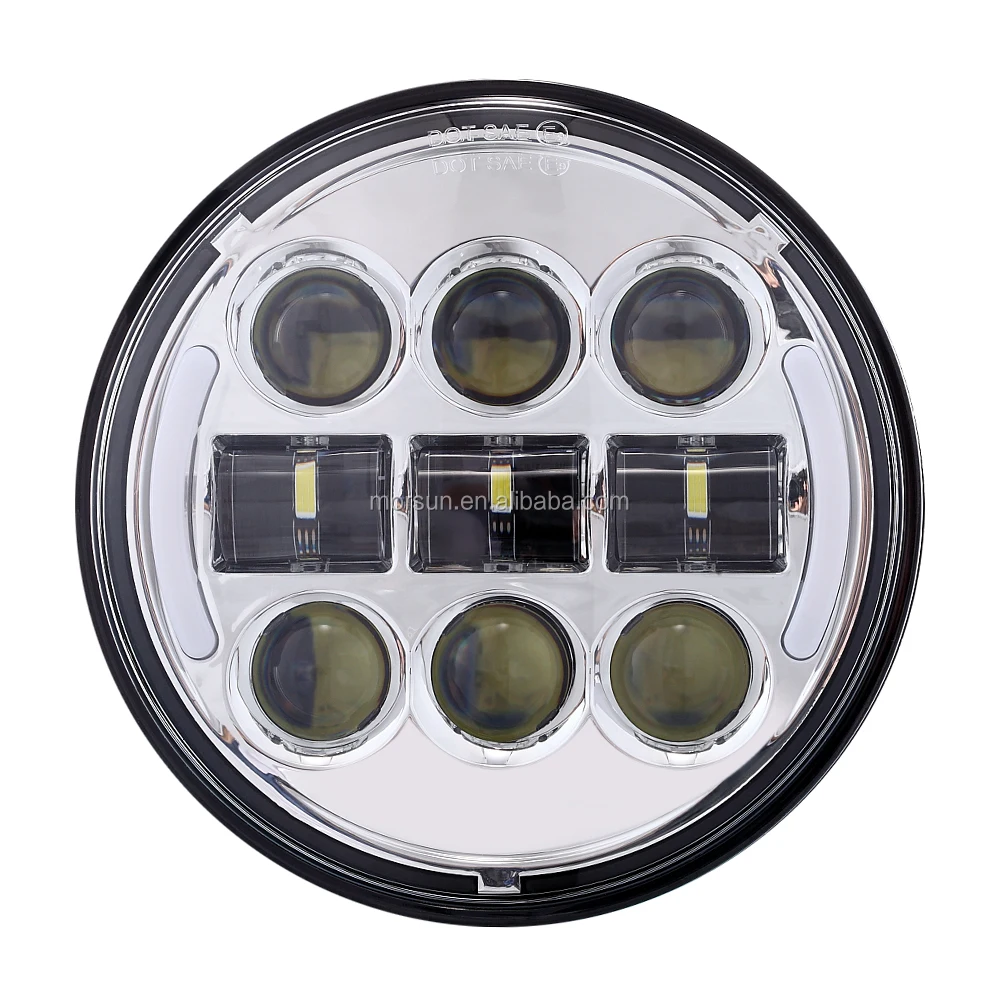 Morsun LED Headlight - 5 3/4 Led Motorbikes for Harley Davidson