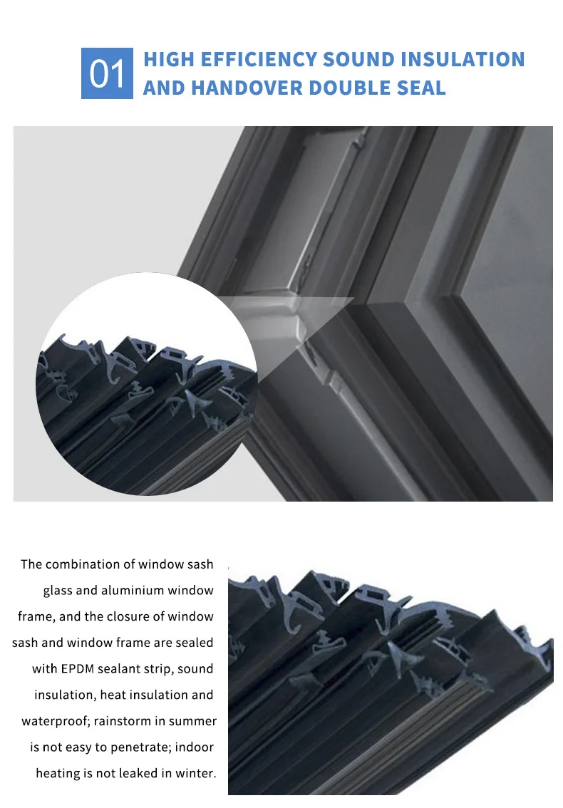 European Style Broken Bridge Aluminum Alloy Window Glass Veranda ...