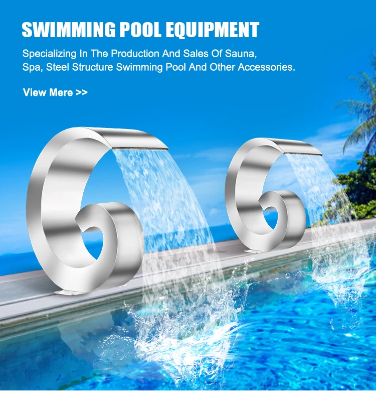 Swimming Pool Cascade Fountain Stainless Steel Waterfall| Alibaba.com