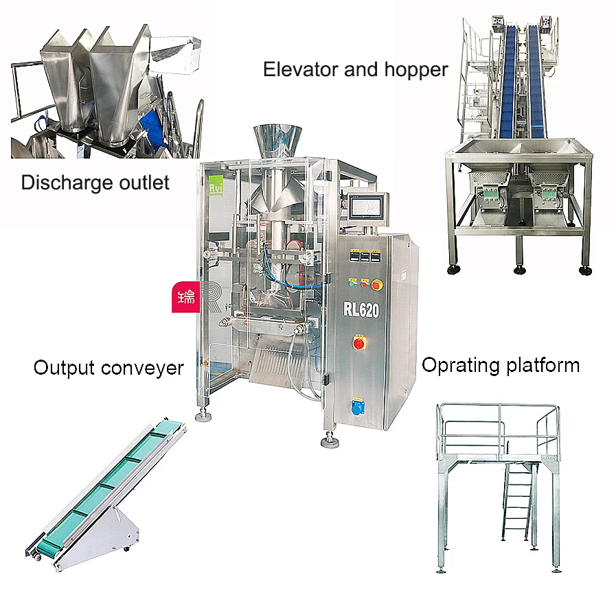 Rl620 Rui Packing Automatic Vertical Frozen Food Packaging Machine Line ...