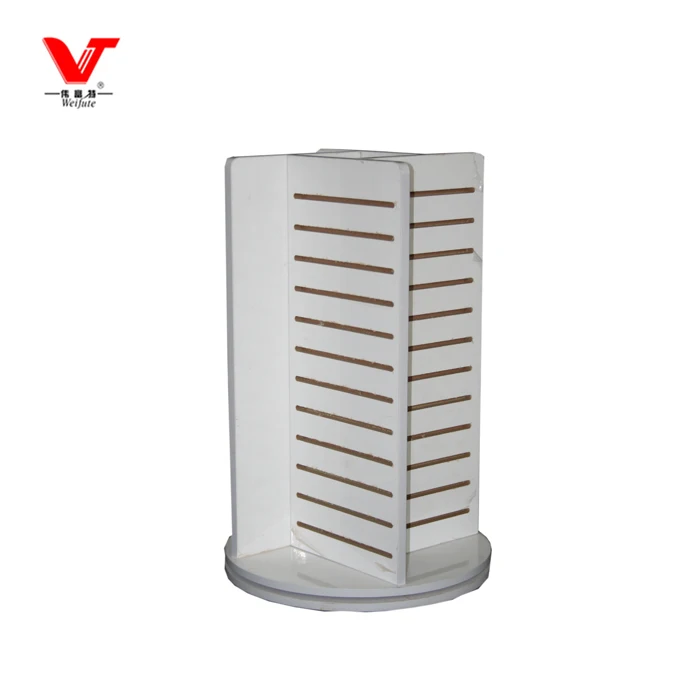 Customized Counter Rotary Retail Jewellery Slatwall Wood Display Stand ...