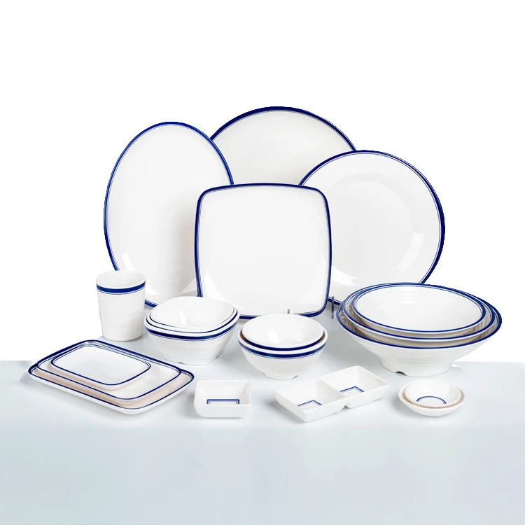Wholesale China Western Restaurant Luxury White Plastic Dinnerware Sets ...