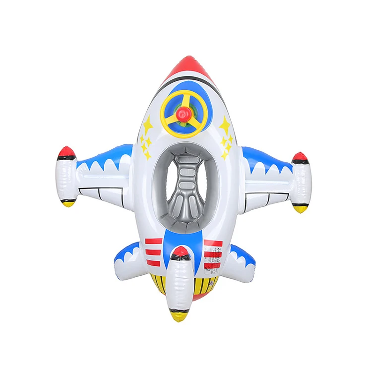 Pvc Cartoon Water Floating Pool Toy Inflatable Airplane Pool Float for ...
