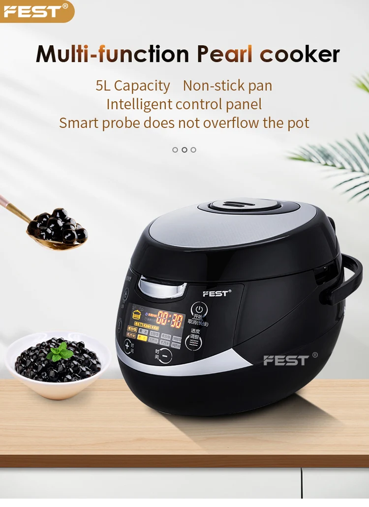 Fest 110v 220v 5l Commercial Automatic Bubble Tea Cooker Boil Taro Red ...