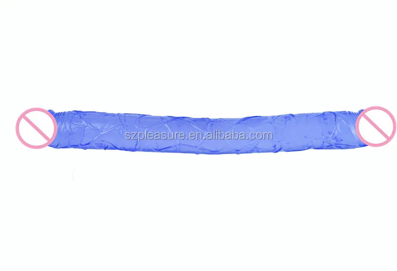 现实的双端果冻假阴茎性玩具女同性恋者手淫 Buy 果冻假阳具双头假阳具现实的假阳具 Product On