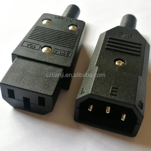 IEC C13 Male Female Power Adapter Connector Black AC 250V 10A| Alibaba.com