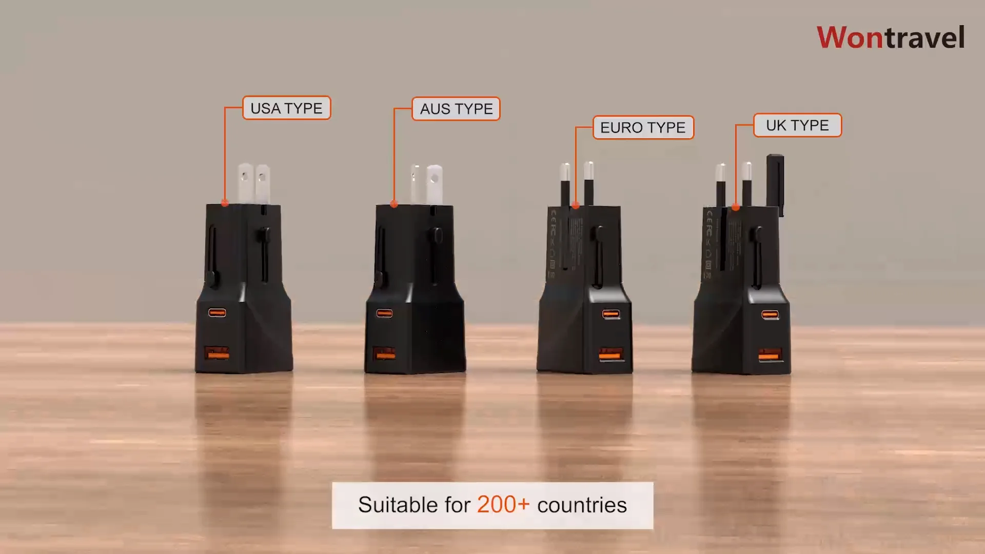 Universal Plug 20w Pd Power Adapter Multi-port Usb Wall Travel Charger ...