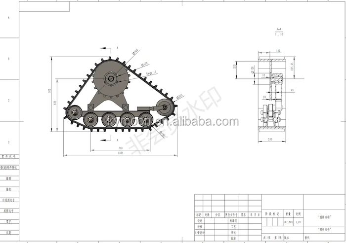 Triangle Rubber Track System for Wheelchairs and Crawler Tractors ...