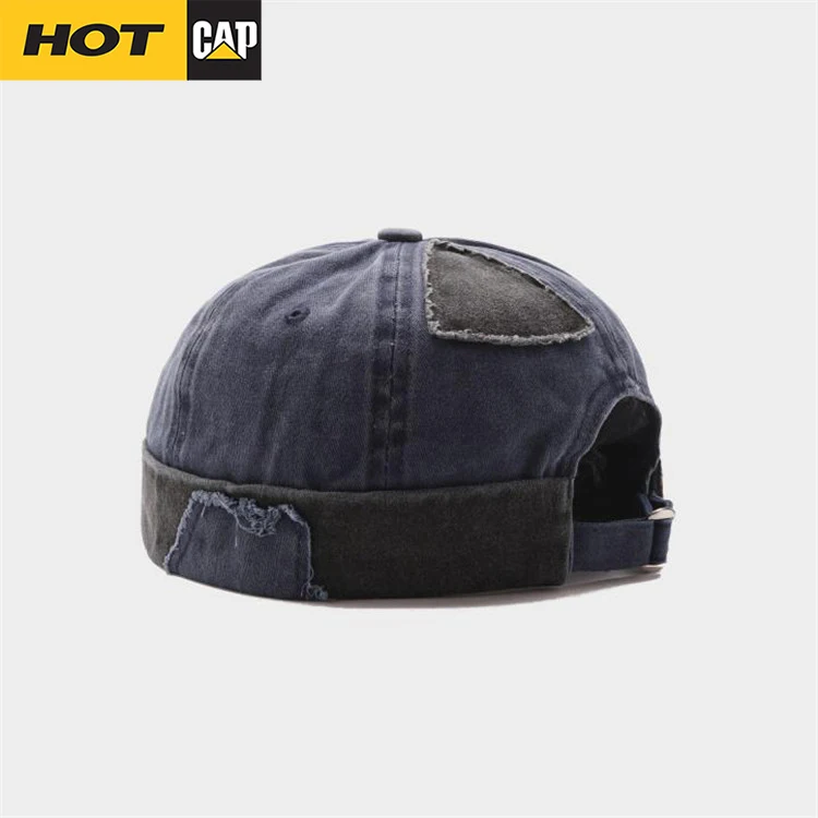 Washed Distressed Cotton Adjustable Baseball Cap Without Brim Custom ...