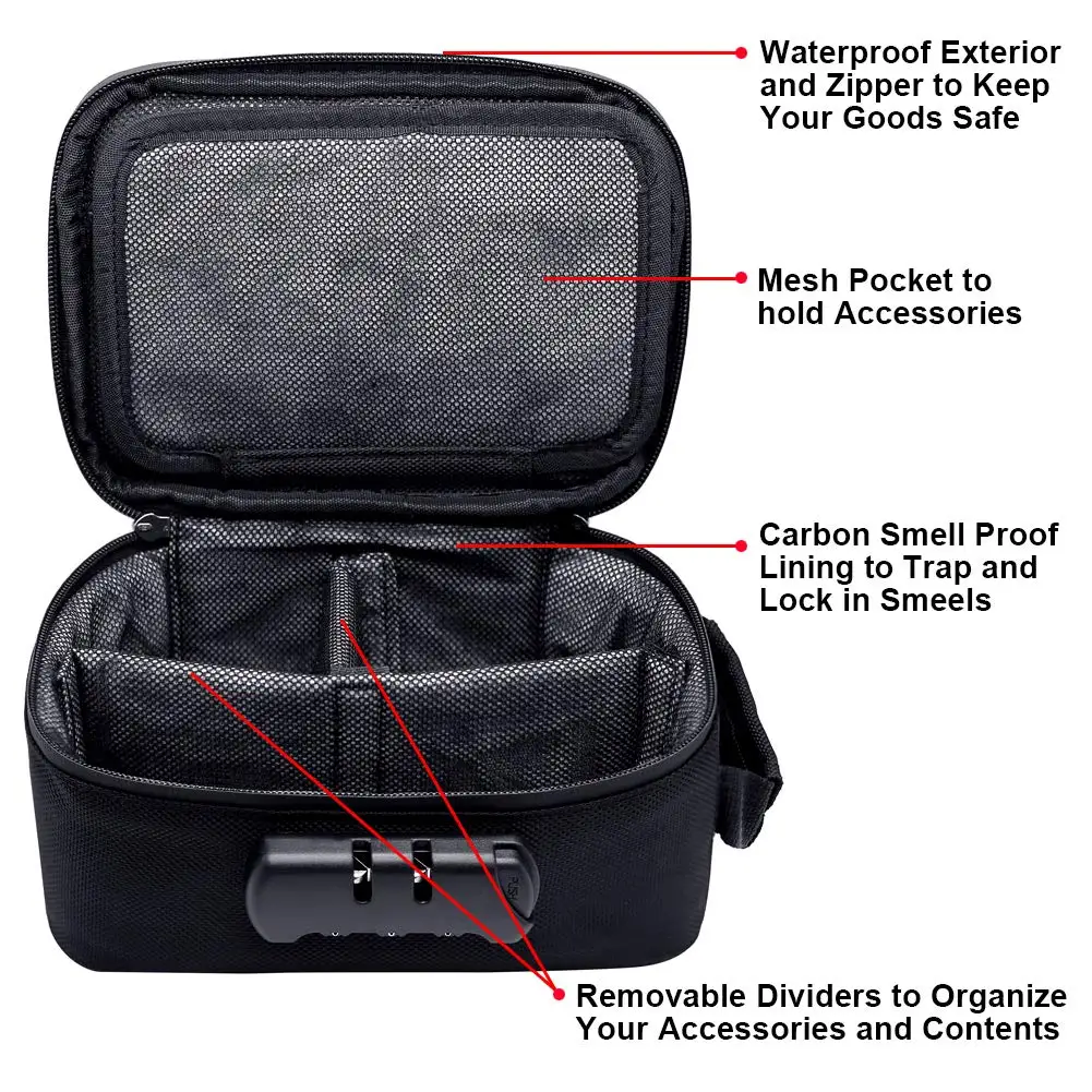 Customize Waterproof Smell Proof Box Soft Odor Proof Bag Case Smell ...