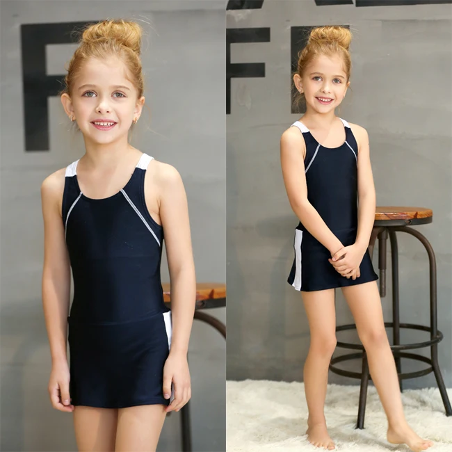 Grown Charm Super Quality School Child Japanese Girl Swimsuit One-piece ...