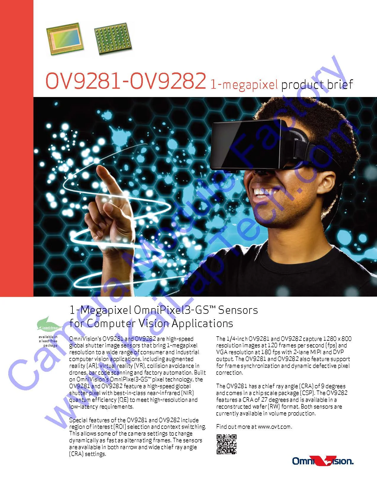 Omnivision Ov9281 Global Shutter Mipi And Dvp Parallel Interface Fixed ...