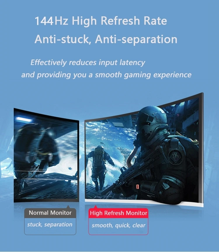 Wholesale 2k 4k 144hz Monitor 27 /24 Inch Gaming Curved Monitor - Buy ...