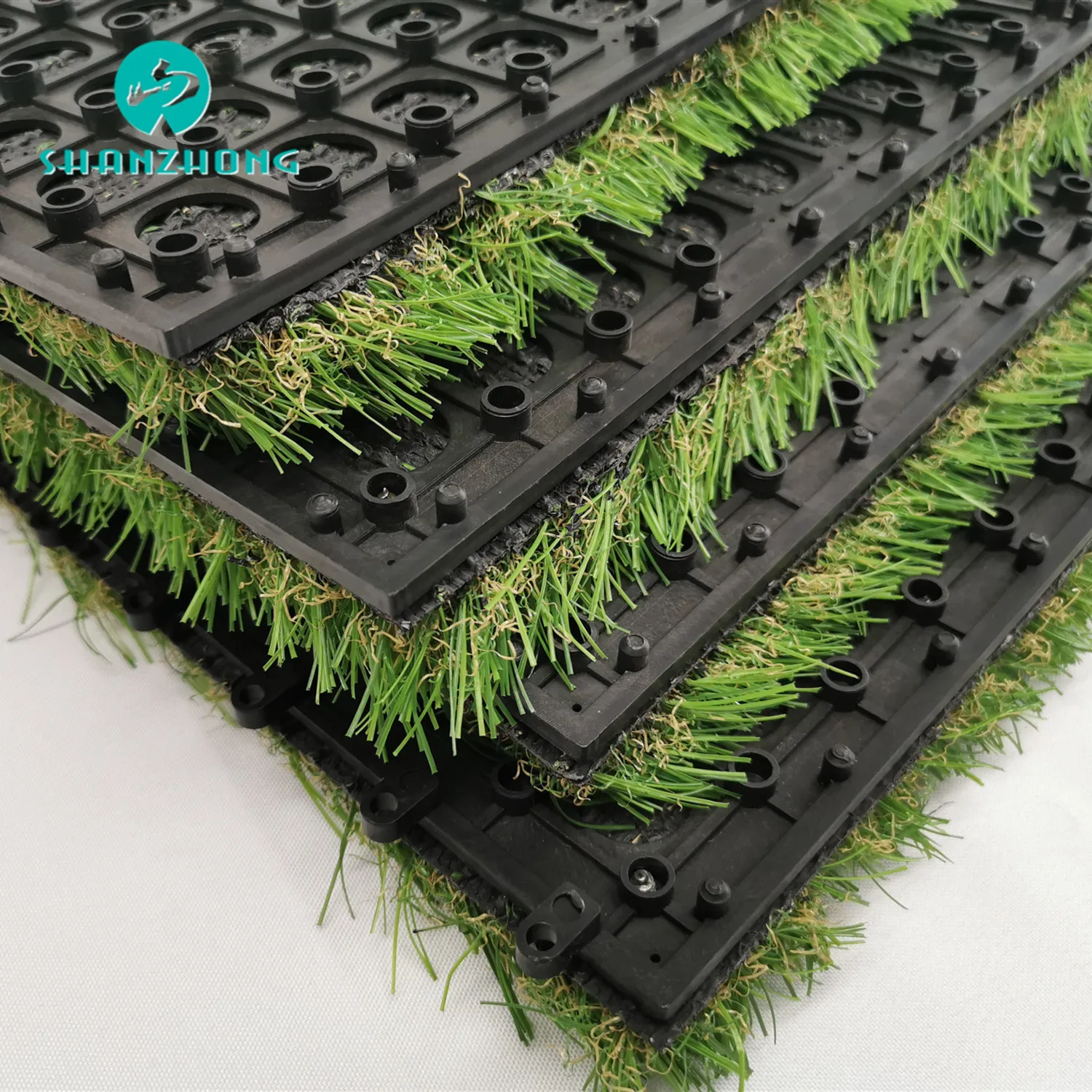Hardened Ground Landscaping Mat Interlocking Artificial Grass Puzzle ...