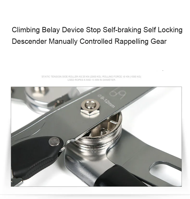 Outdoor Climbing Hand Control Descender - Self-Braking Gear