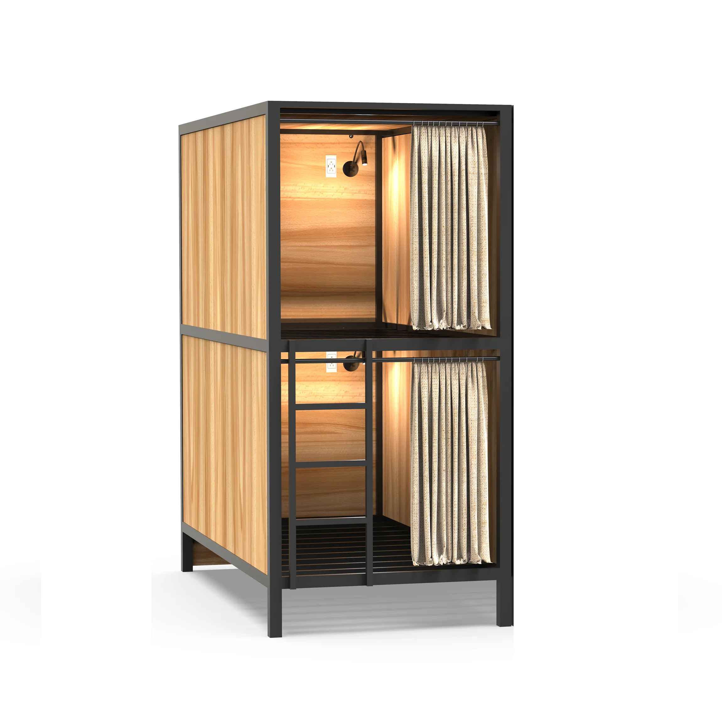 Steel Metal Hotel Capsule Bed Hostel Sleeping Pods Bunk Bed For Hotel ...