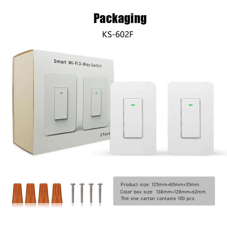 Smart Life Remote Control Single Or Pair 2way 3way Light Switch Wifi 3 ...