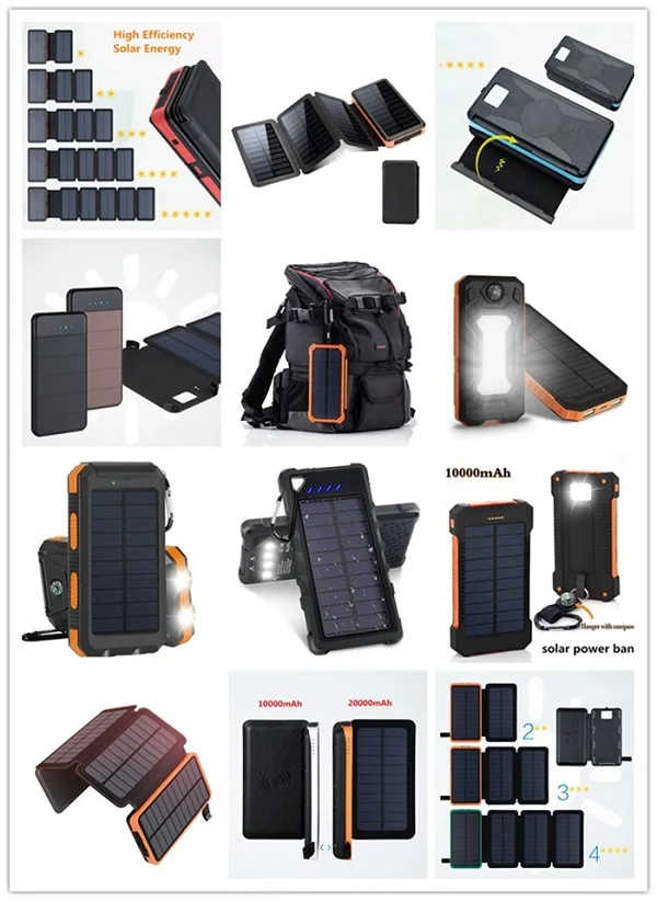 2019 New Waterproof Solar Power Bank 30000mah Dual Usb Solar Battery ...