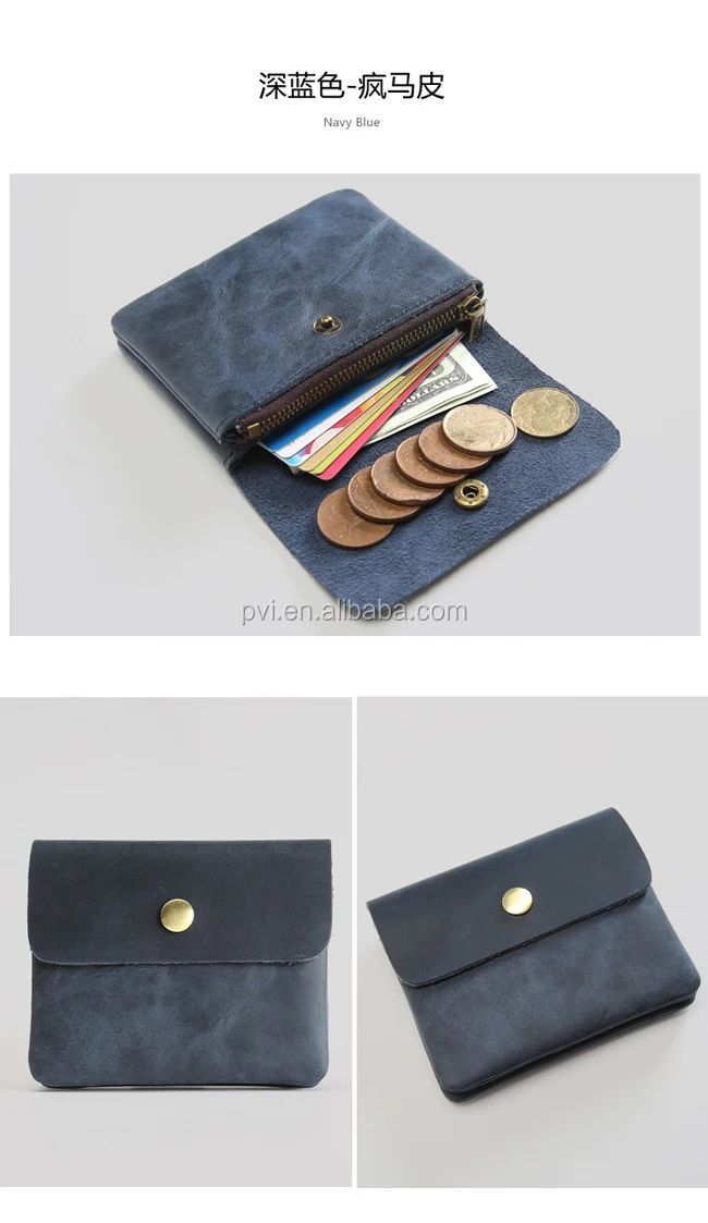 Small Genuine Cow Leather Coin Purse - Versatile & Stylish