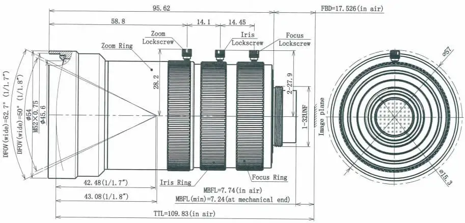 10mm-40mm F1.3 4k Manual Iris C Mount Zoom Varifocal Cctv Lens For Imx334 Imx226 Imx385 Os08a ...