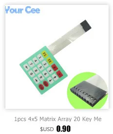 1X5 Matrix Keyboard - 5 Numeric Keys with LED Membrane