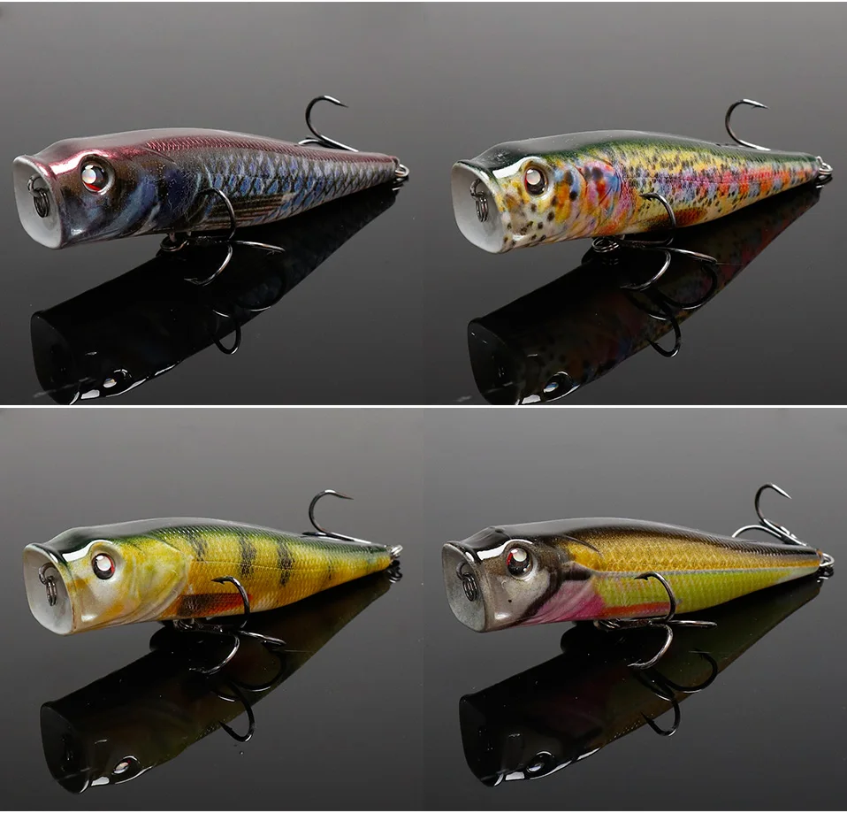 Hot Selling Abs Hard Plastic Popper Fishing Lure 85mm 13.5g For Outside ...
