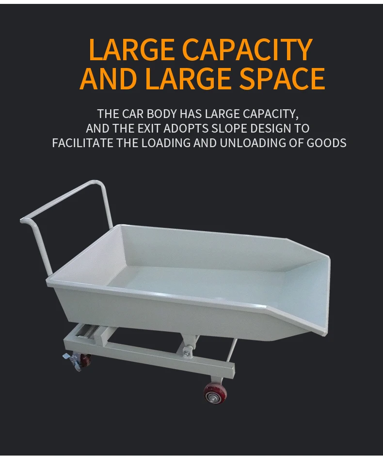 Durable Self Unloading Type Heavy Duty Iron Scrap Trolley