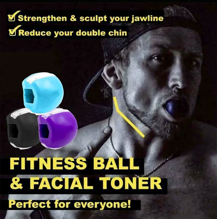 Rubber Gum Fitness Face Ball Massage Therapy Filler Chewing Shaper ...