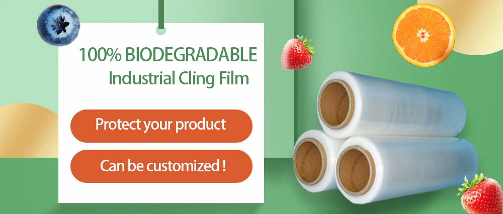100% Biodegradable Compostable Food Packing PLA Pallet Wrap Film ...