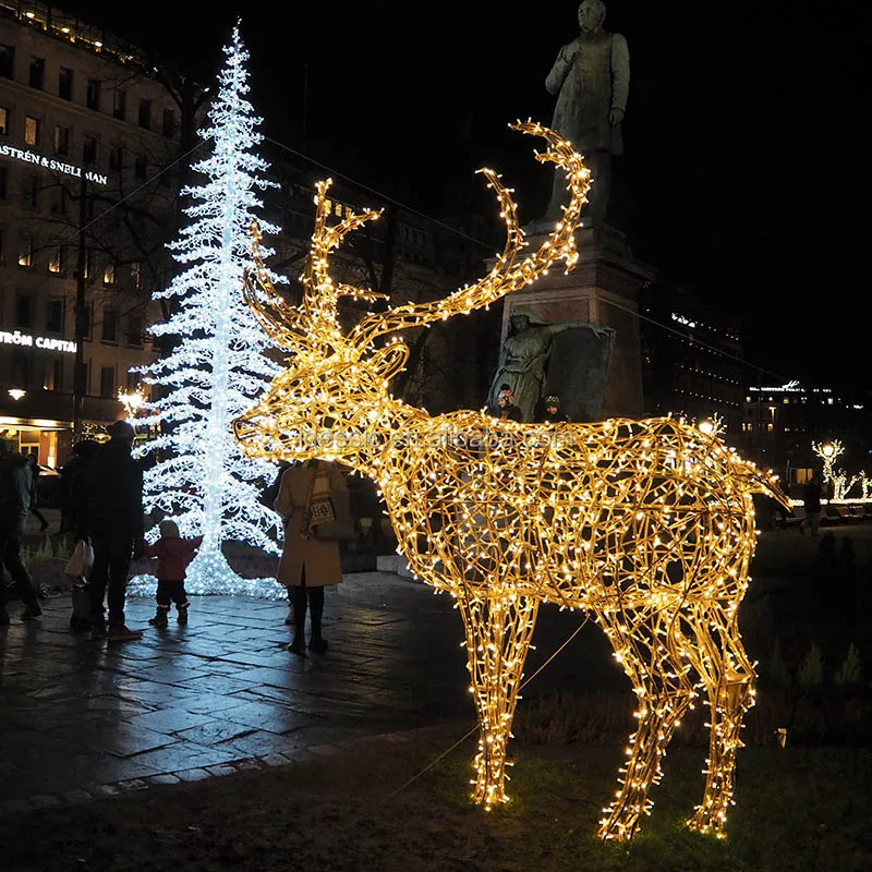 Outdoor LED Christmas Lighted Animals - Life Size Sculptures